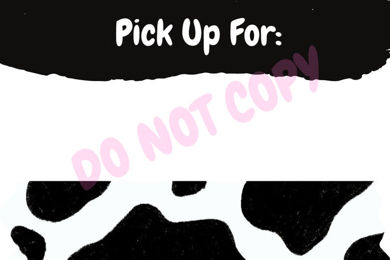 Cow Print Pick up for Sticker - Etsy