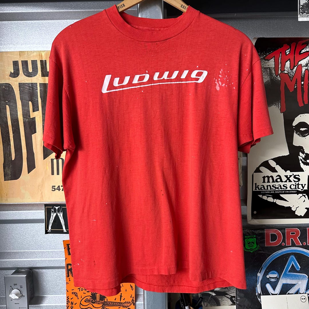 Vintage Ludwig Drums T Shirt 80s - Etsy