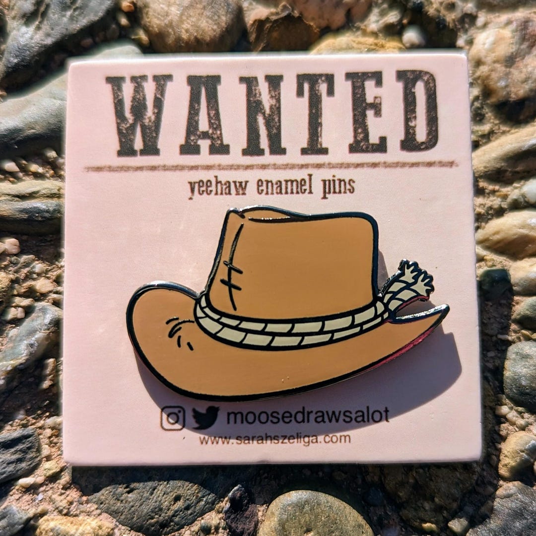 Morgan Cowboy Hat Pin - Enamel Pins - Etsy