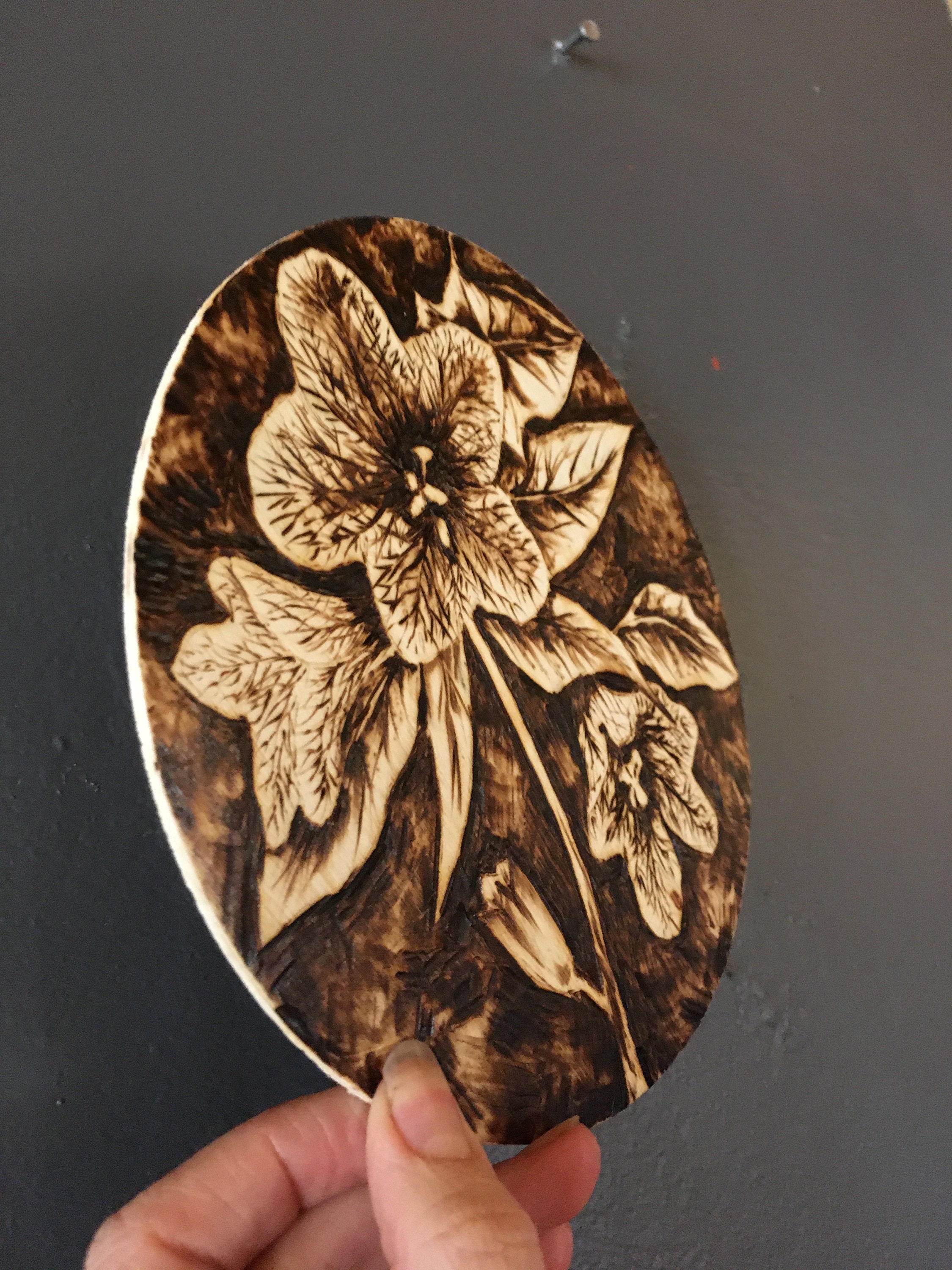Henbane Pyrography Wood Burnt Art Plant Medicine - Etsy