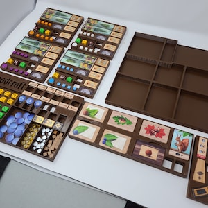 Woodcraft Board Game Insert / Box Organizer With Individual Player ...