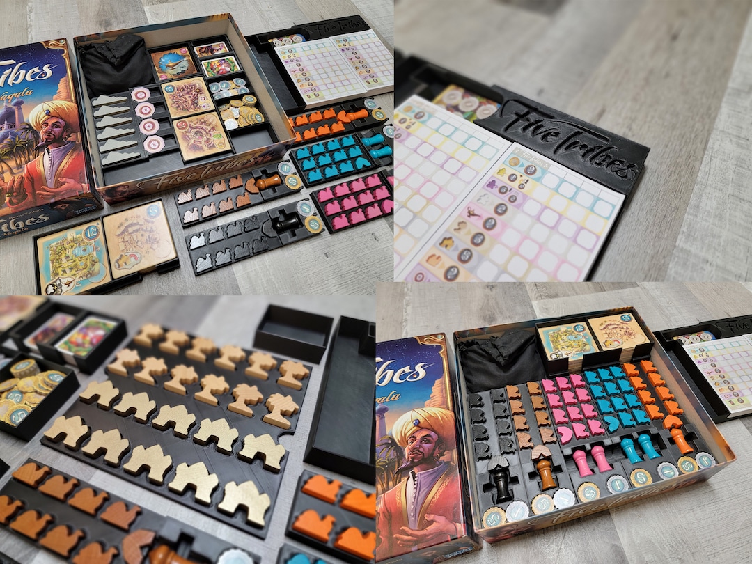 Five Tribes & All Expansions Insert / Box Organizer With Individual ...