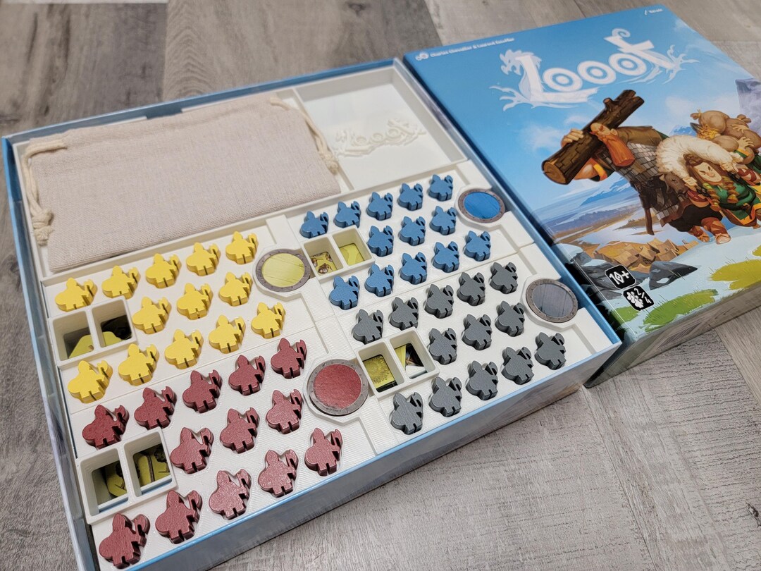 Looot Board Game Insert / Box Organizer With Individual Player Trays - Etsy