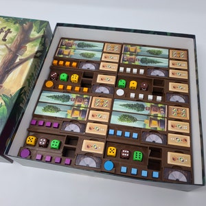 Woodcraft Board Game Insert / Box Organizer With Individual Player ...