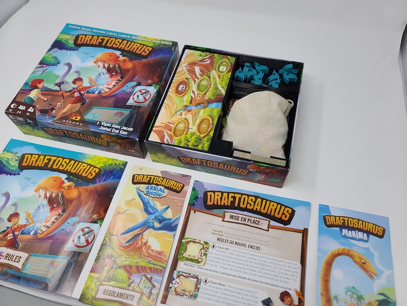 Draftosaurus (& All Expansions) Insert / Box Organizer W/ Optional Board Game Clips - Etsy