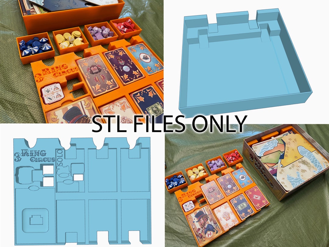 STL Files for 3 Ring Circus Board Game Insert - Etsy