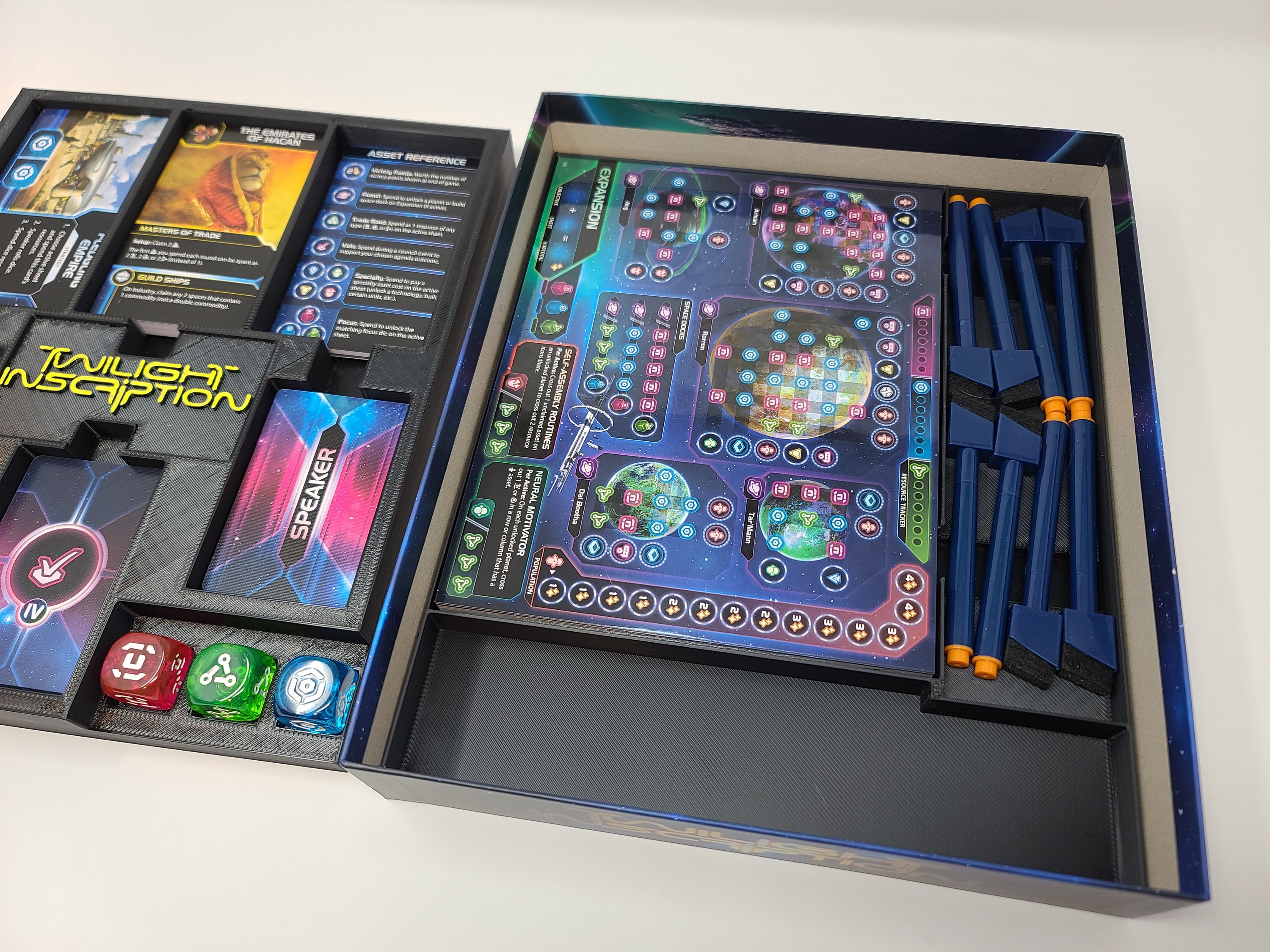 Twilight Inscription Insert / Box Organizer (supports Sleeved Cards ...