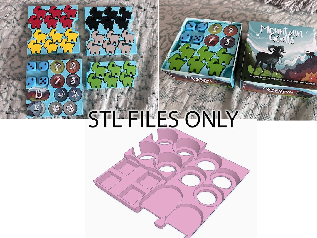 STL Files for Mountain Goats Board Game Insert - Etsy