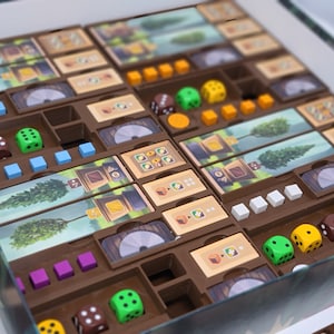 Woodcraft Board Game Insert / Box Organizer With Individual Player ...