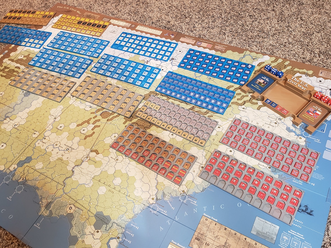 The U.S. Civil War Board Game Insert / Box Organizer - Etsy