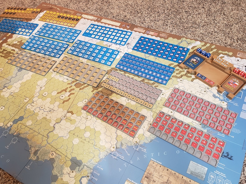 The U.S. Civil War Board Game Insert / Box Organizer - Etsy