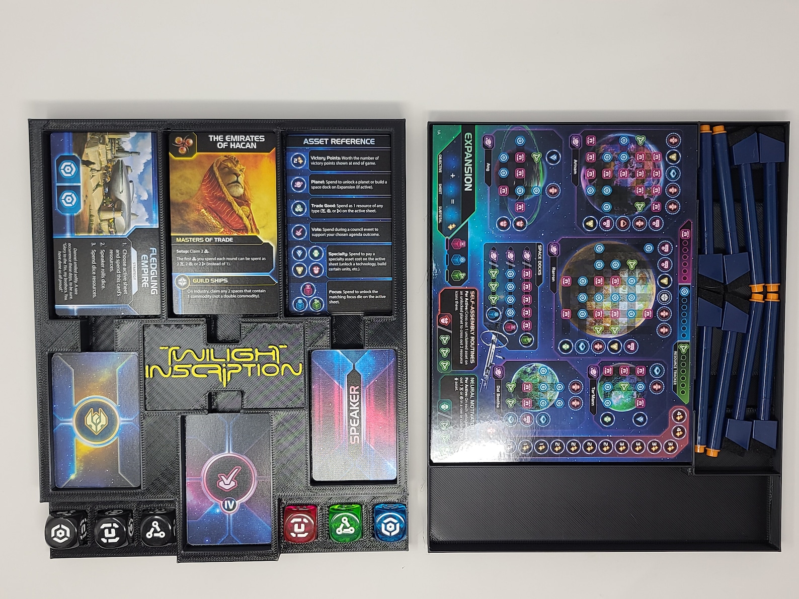 Twilight Inscription Insert / Box Organizer (supports Sleeved Cards ...
