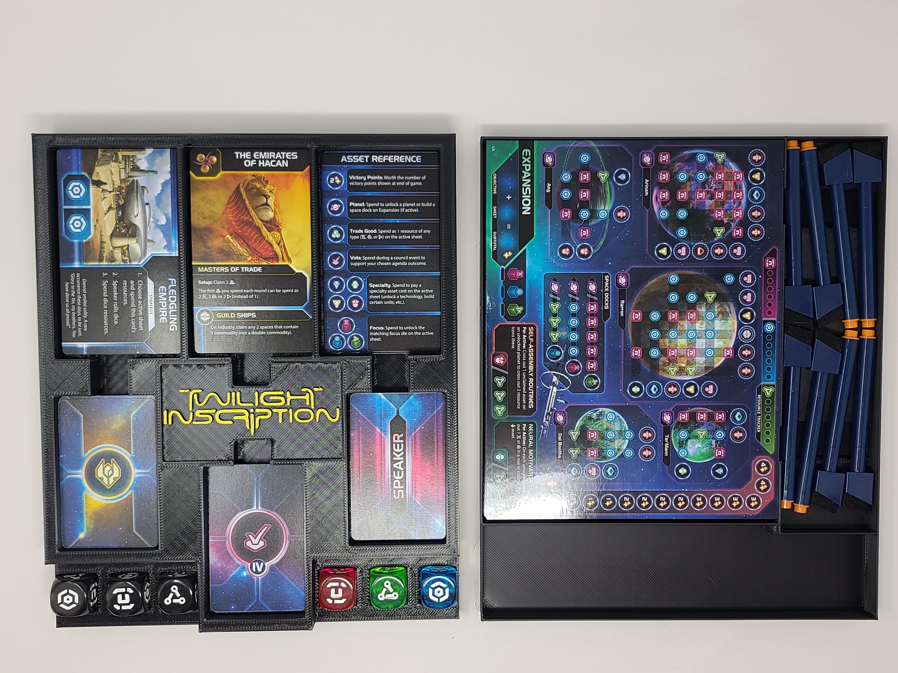 Twilight Inscription Insert / Box Organizer (supports Sleeved Cards ...