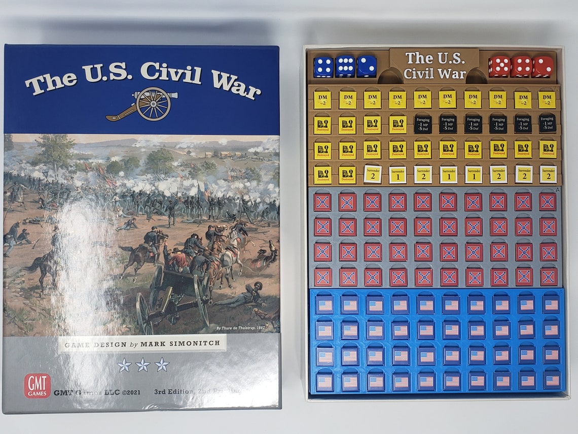 The U.S. Civil War Board Game Insert / Box Organizer - Etsy