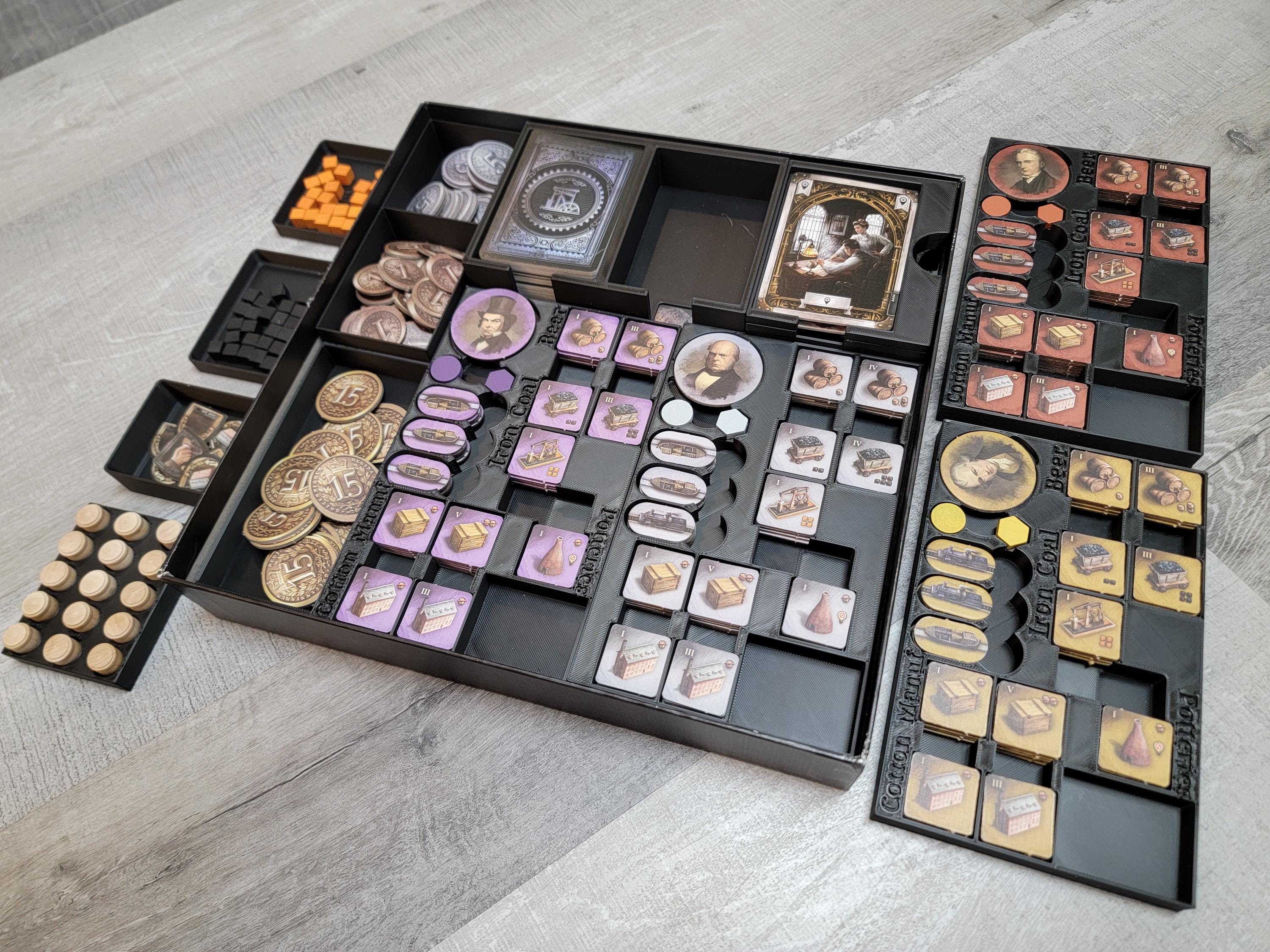Brass Birmingham Insert / Box Organizer With Individual Player Trays ...