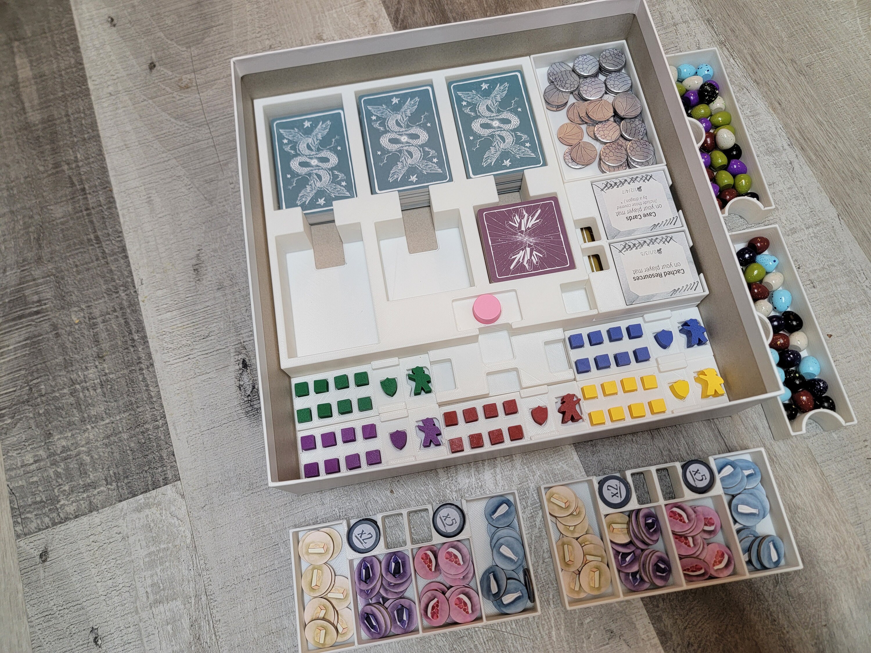 Wyrmspan Insert / Box Organizer With Individual Player Trays (supports ...