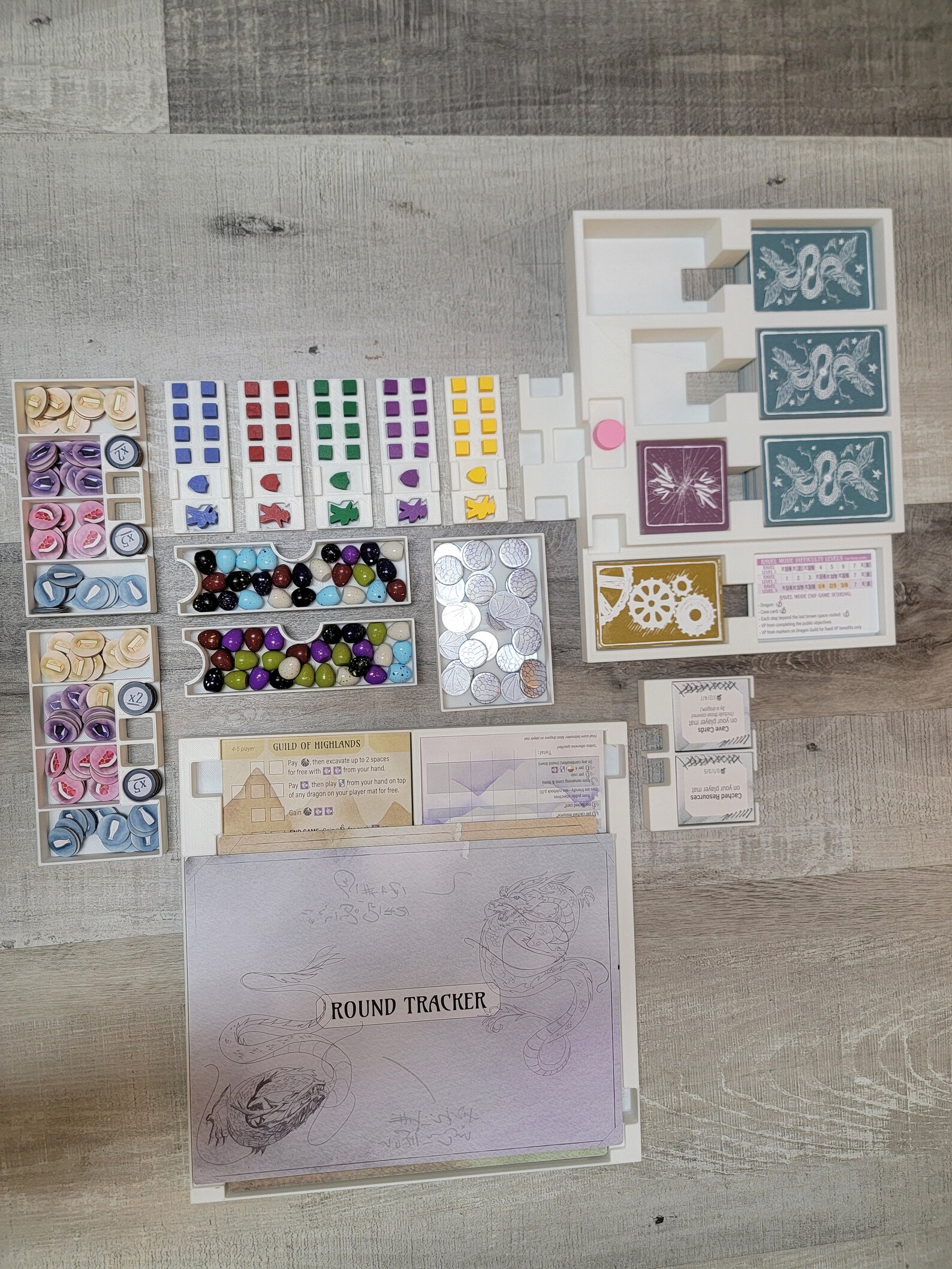 Wyrmspan Insert / Box Organizer With Individual Player Trays (supports ...