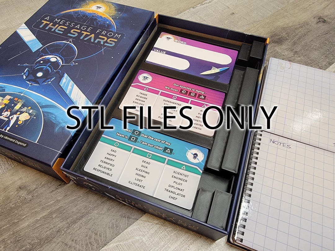 STL Files for A Message From the Stars Game Insert (supports Sleeved ...