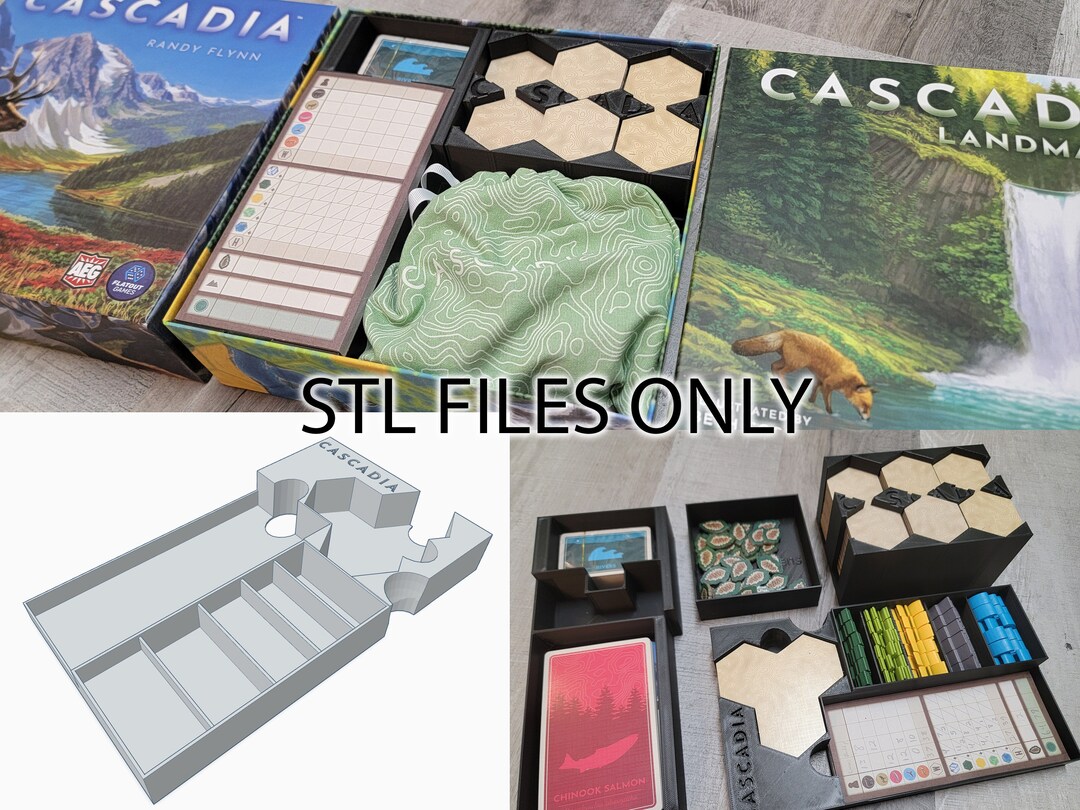 STL Files for Cascadia (& Landmarks Expansion) Board Game Insert - Etsy
