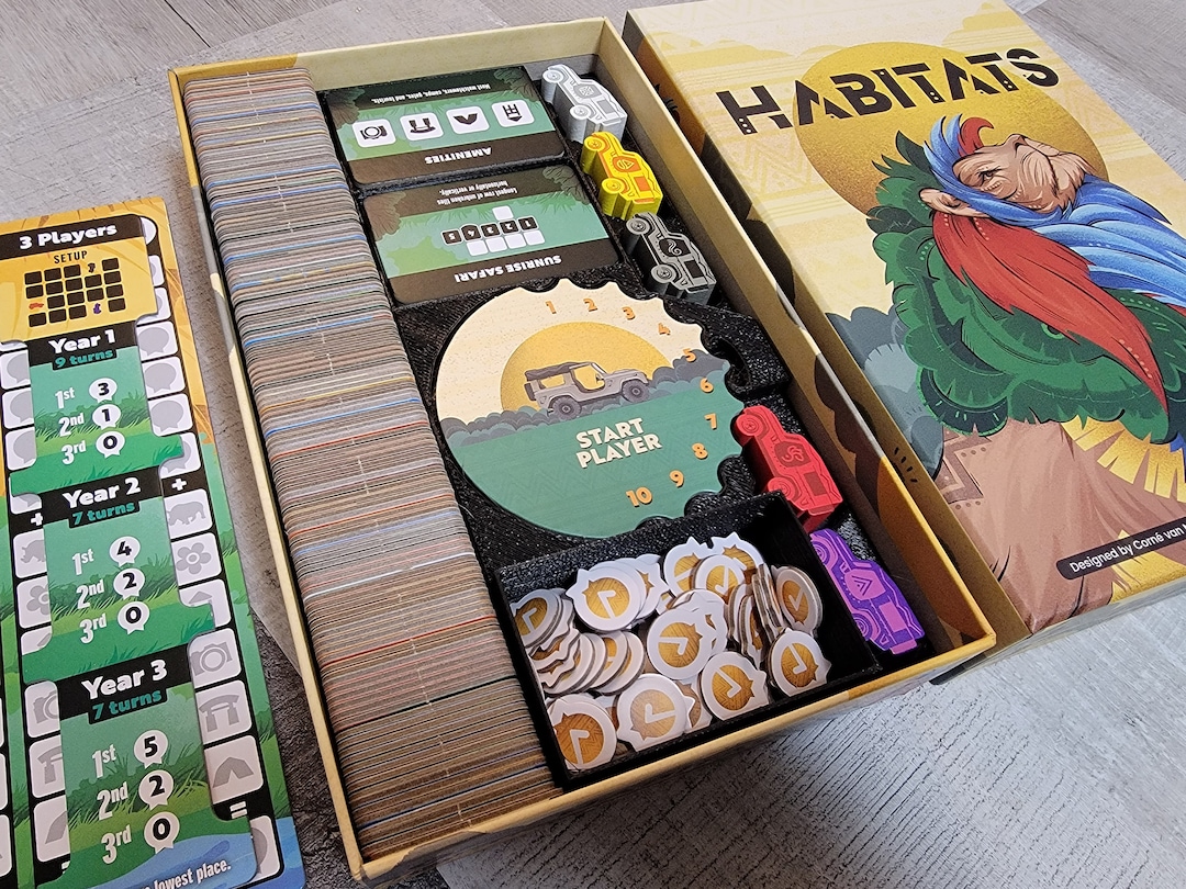 Habitats Insert / Box Organizer (also Supports Upgraded Deluxe Animal ...