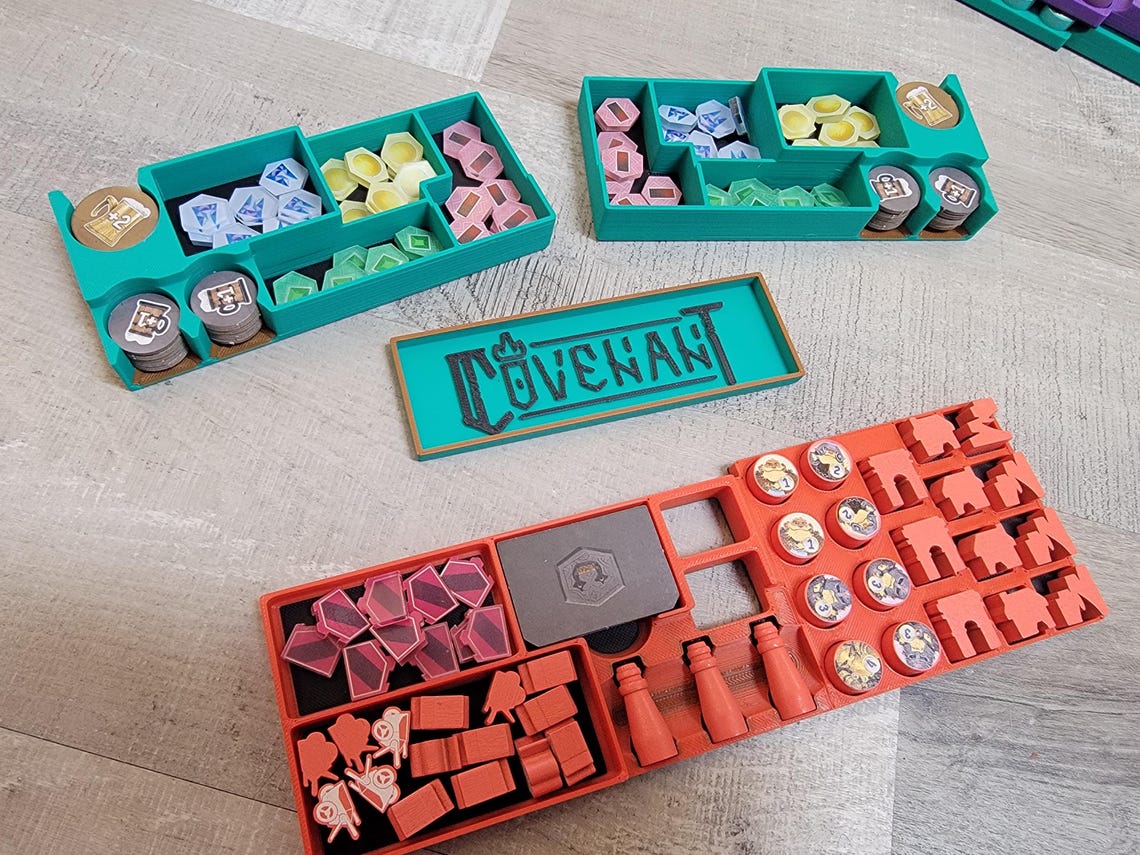 Covenant Board Game Insert With Individual Player Trays - Etsy