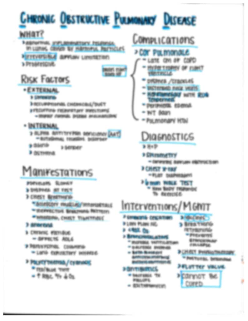 COPD Med Surg Nursing Study Notes - Etsy