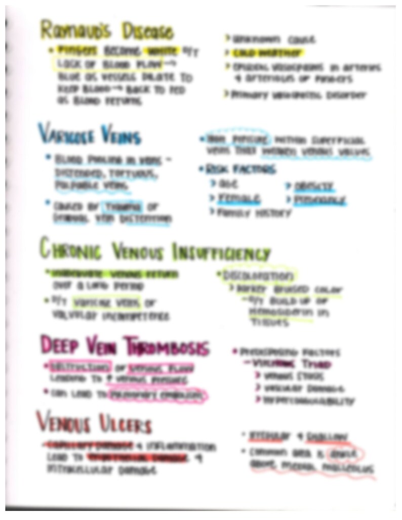 Pathophysiology Nursing Notes Bundle - Etsy