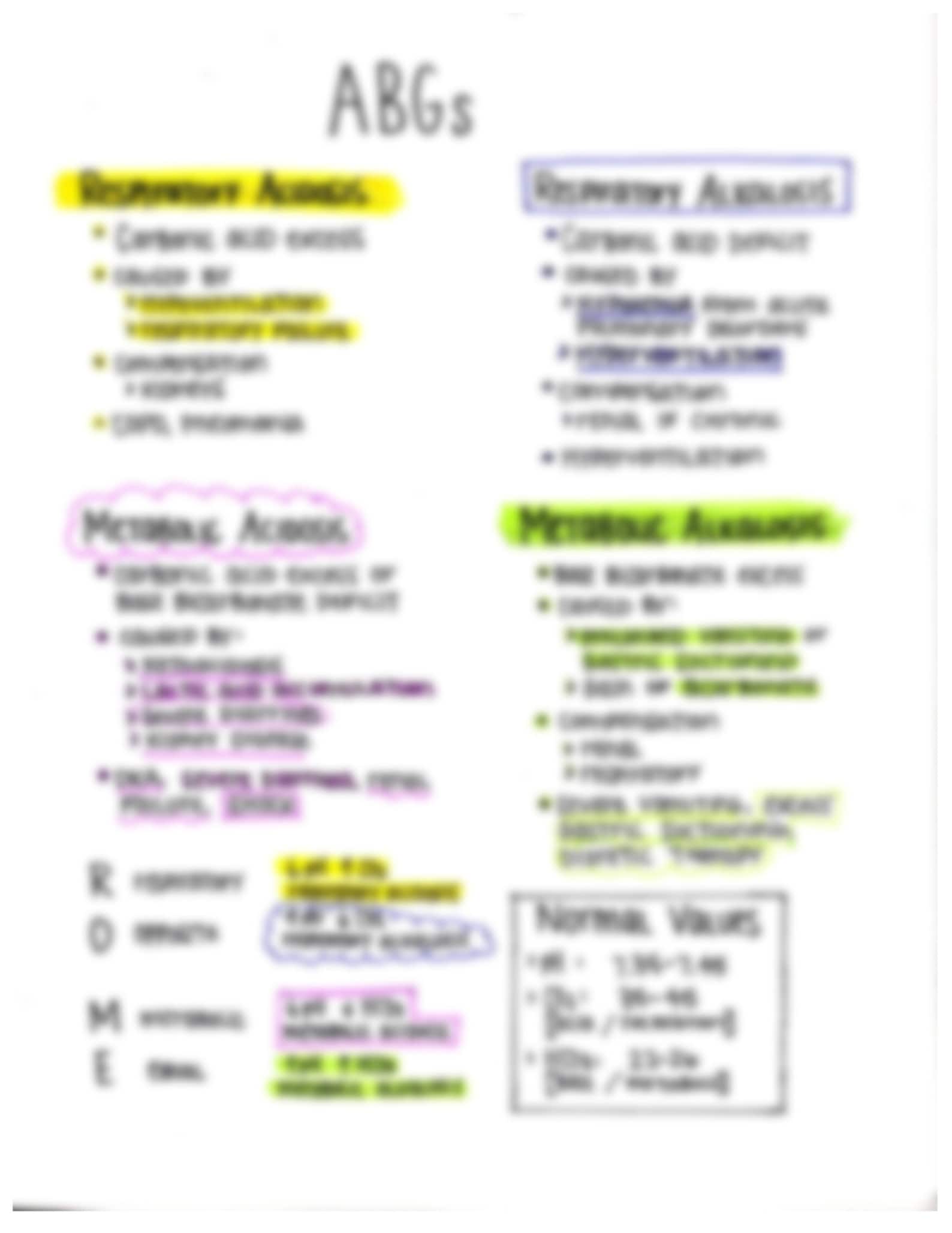 Abgs Med Surg Nursing Study Notes - Etsy