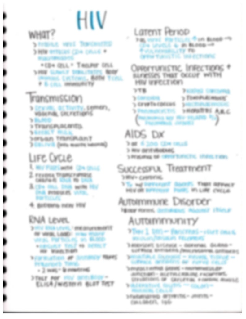HIV Pathophysiology Nursing Notes - Etsy
