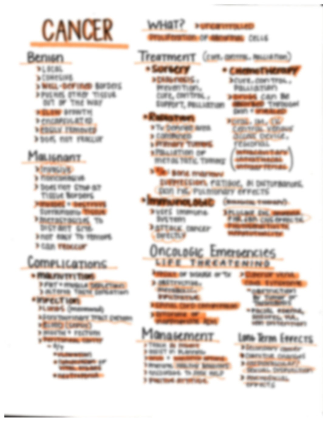 Cancer Med Surg Nursing Study Notes - Etsy