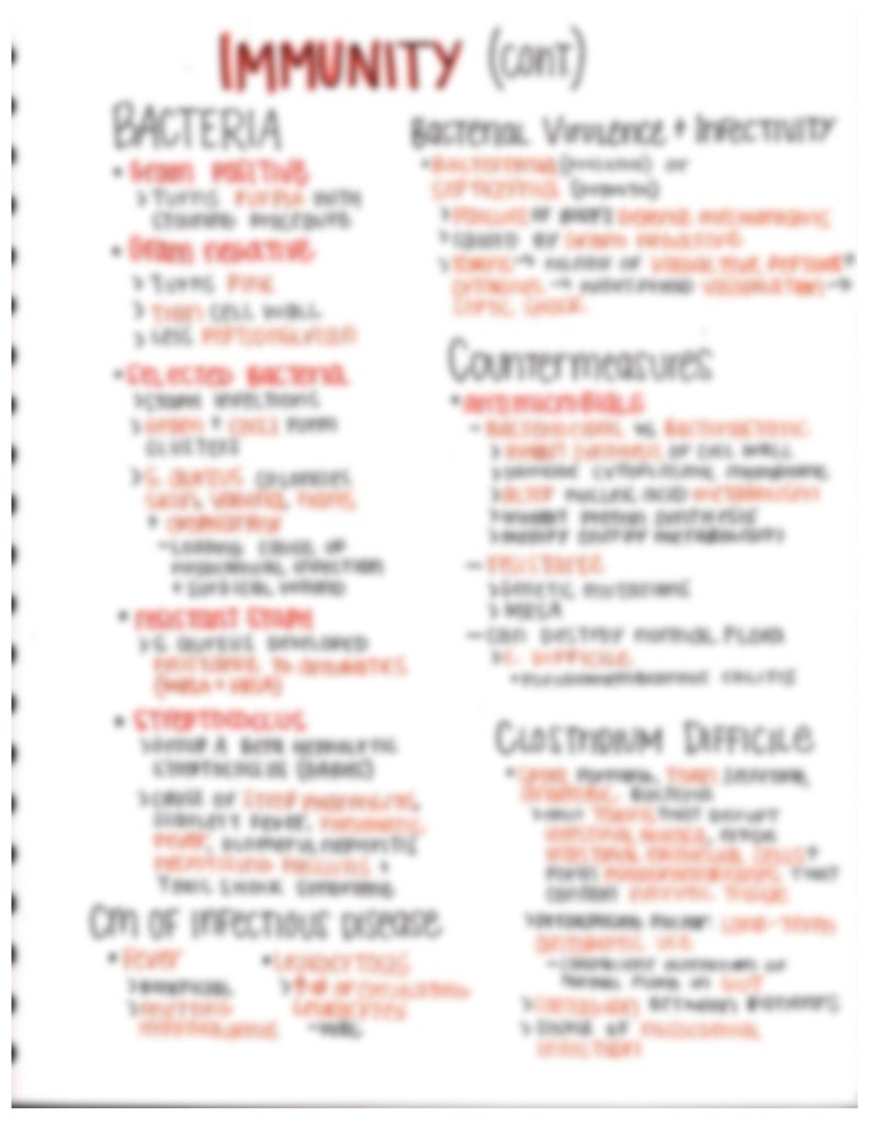 Immunity Pathophysiology Nursing Notes - Etsy