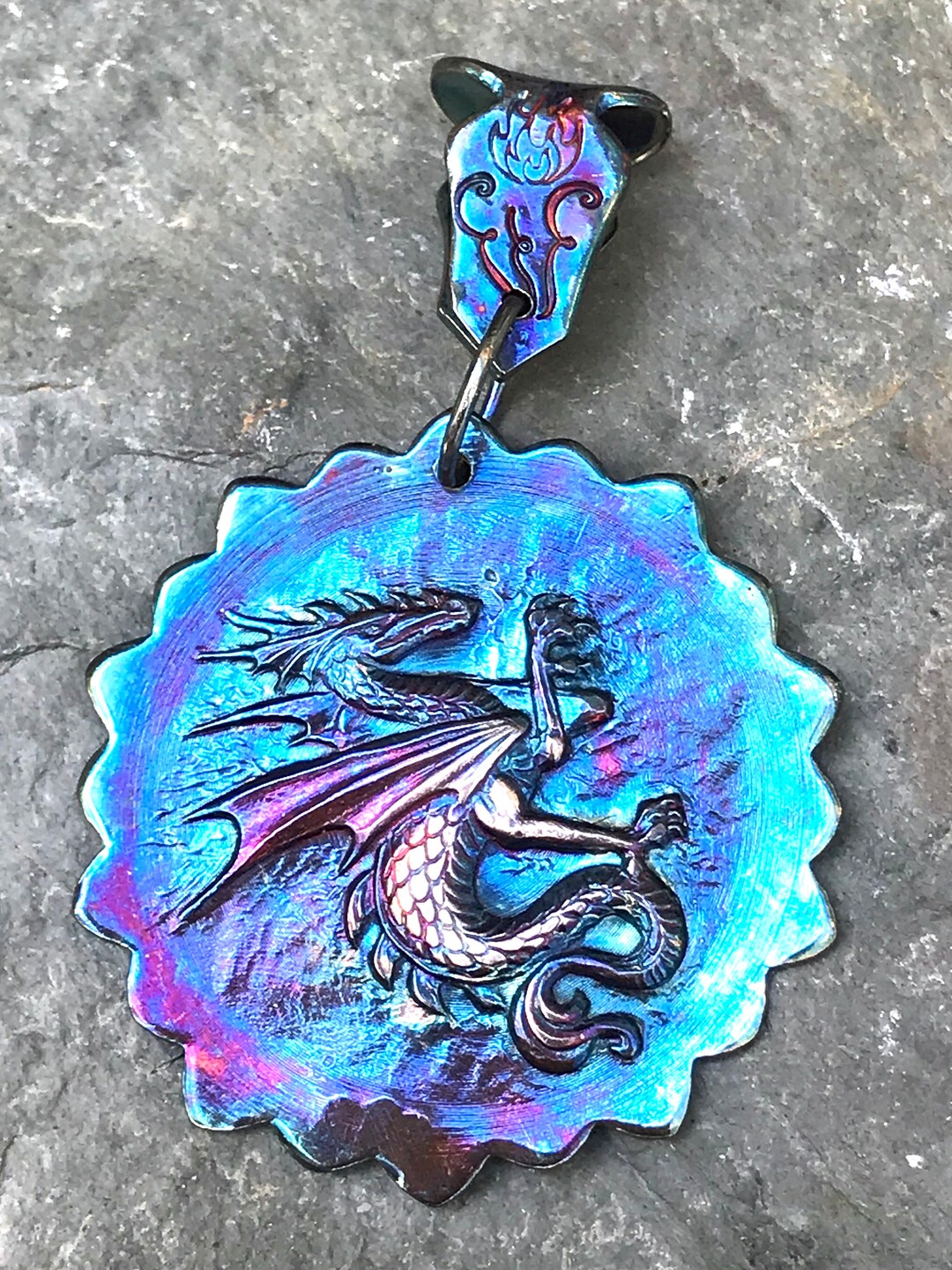 Ragnar el Dragón con Fianza de Fuego en .999 Fine Silver - Etsy España