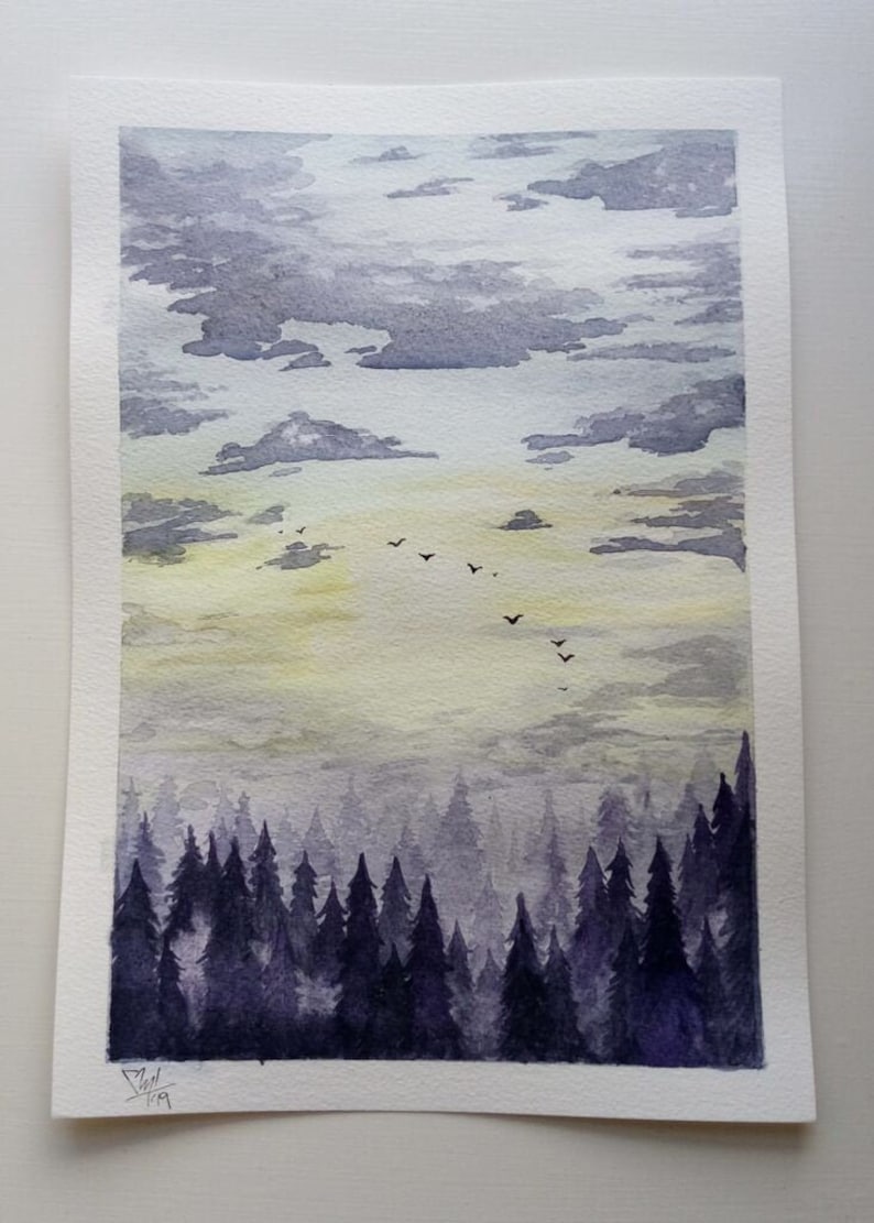 ORIGINAL: Cold Haze (A4 Painting) - Etsy