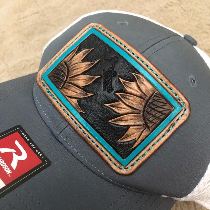 Leather Patch Hat - Etsy