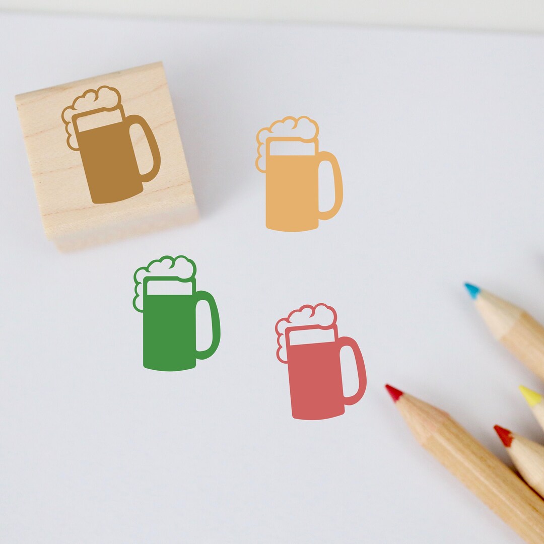 Beer Mini Rubber Stamp Tiny Stamp Mini Stamp Beer Stein Stamp 1 Inch - Etsy