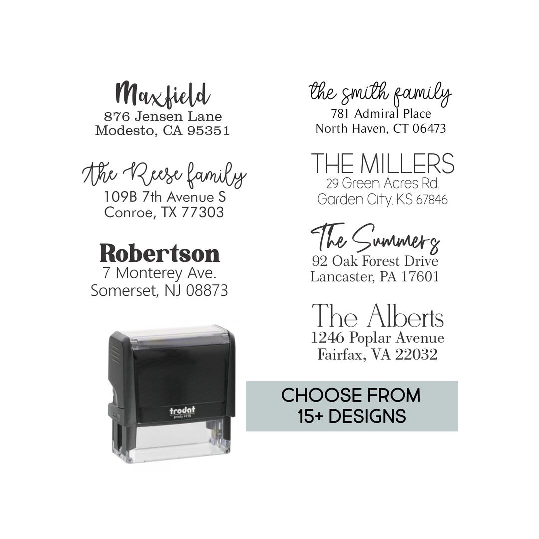 Personalized Address Stamp Return Address Stamp Self Ink Address Home ...