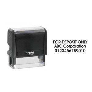 Bank Deposit Stamp Custom Bank Endorsement Custom Business Check Stamp ...
