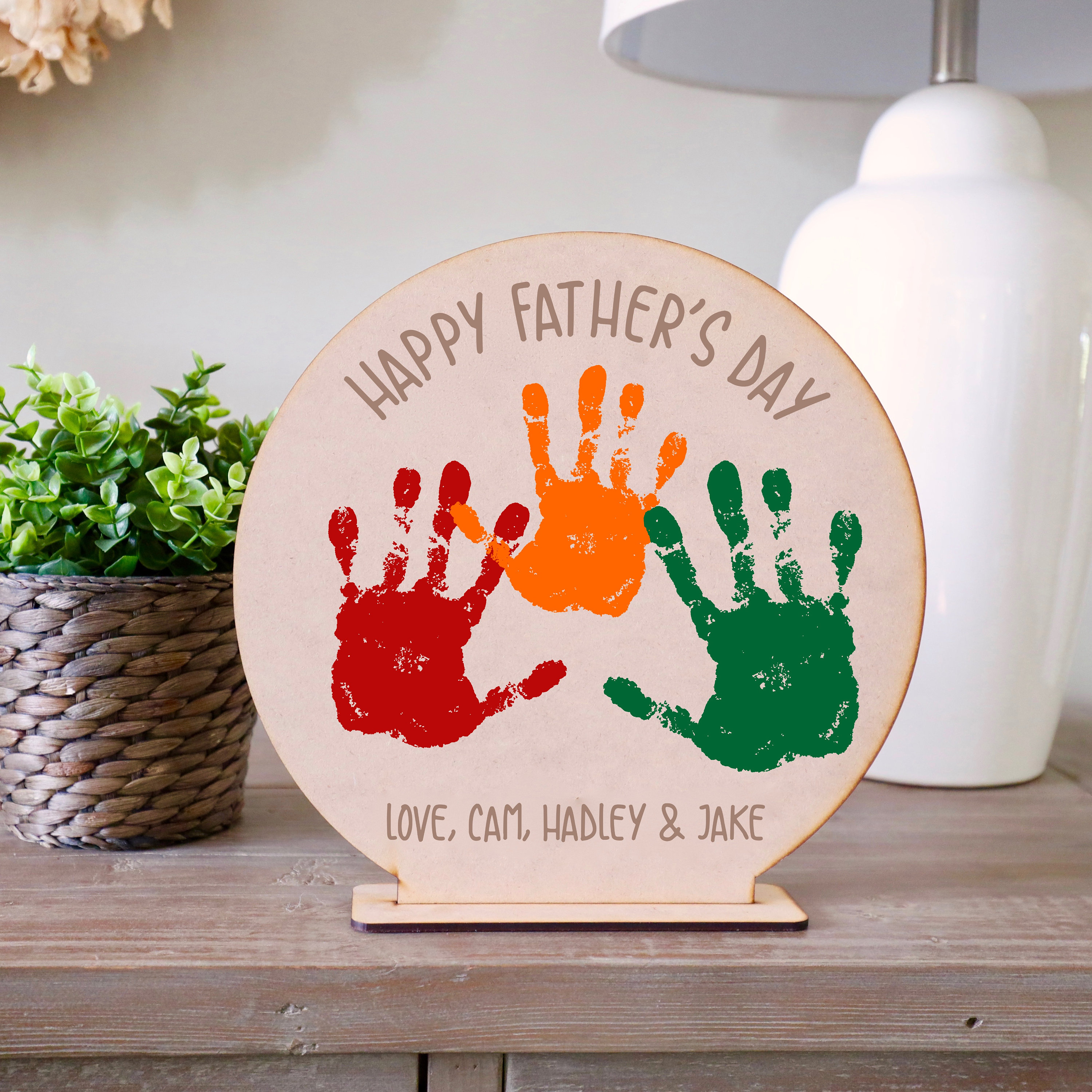 Handprint Sign DIY Dad Gift Handprint Sign Kids DIY Gift Dad - Etsy