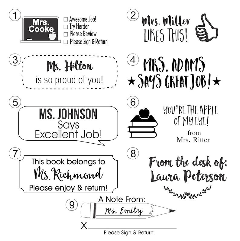 Personalized Teacher Stamp Teacher Stamper Personalized - Etsy