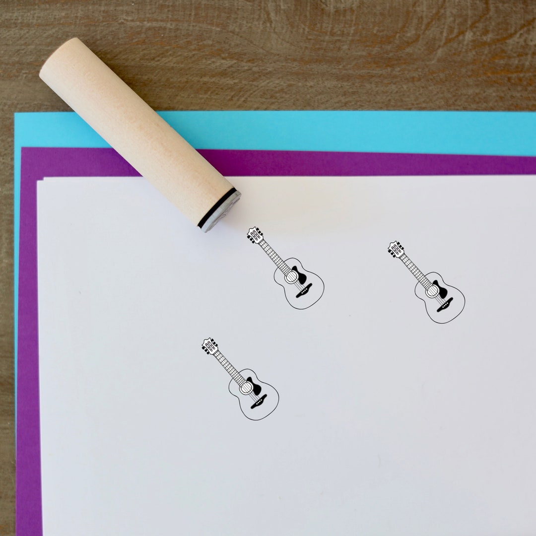 Guitar Stamp | Guitar Mini Stamp | Kids Stamp | Craft Stamp | Craft ...