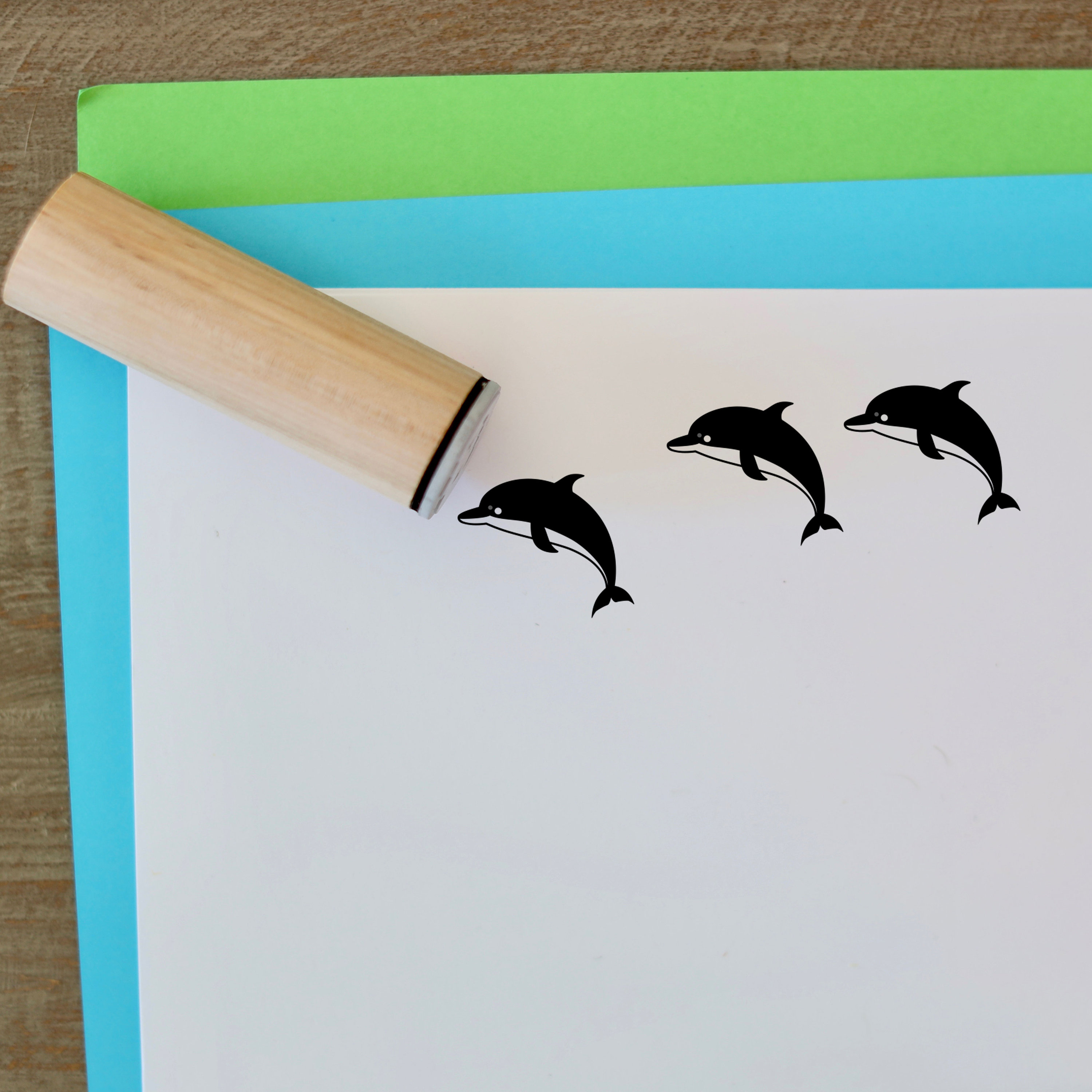 Dolphin Stamp Dolphin Mini Stamp Kids Stamp Craft Stamp - Etsy