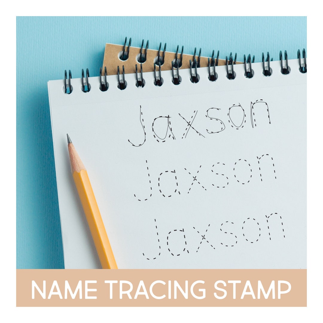 Name Trace Stamp | Personalized Kids Stamp | Handwriting Practice ...