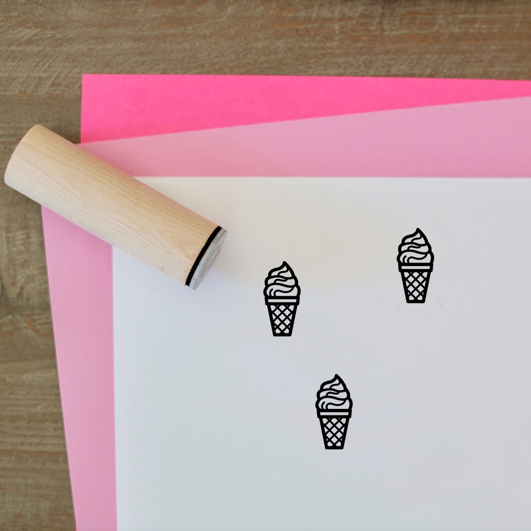 Ice Cream Stamp L Ice Cream Stamp | Kids Stamp | Craft Stamp | Craft ...