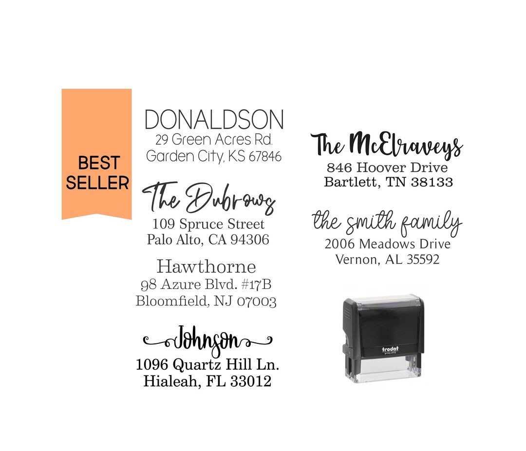 Personalized Return Address Stamp Self Inking Return Address Stamp ...