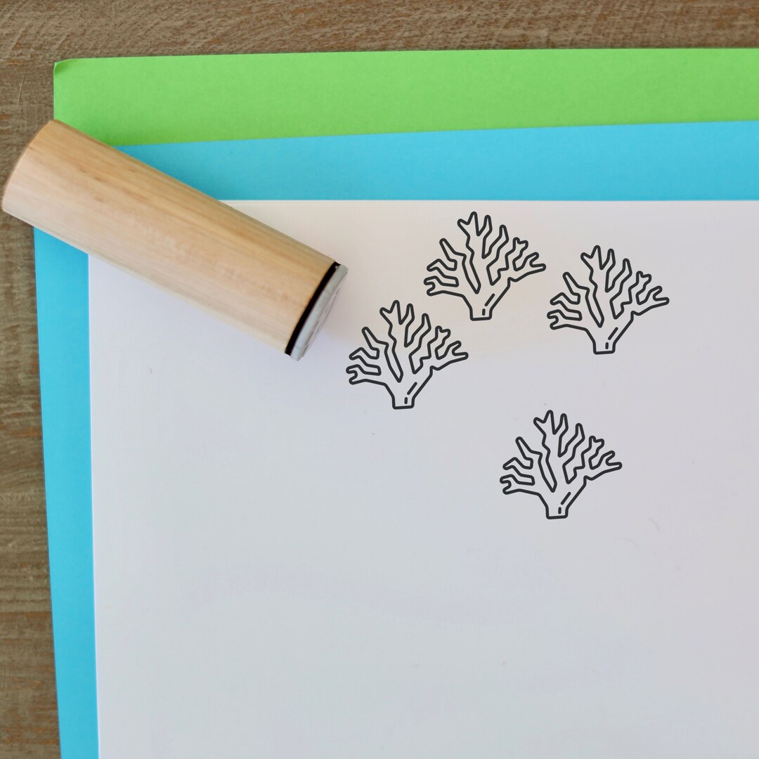 Coral Stamp| Coral Mini Stamp | Kids Stamp | Craft Stamp | Craft ...