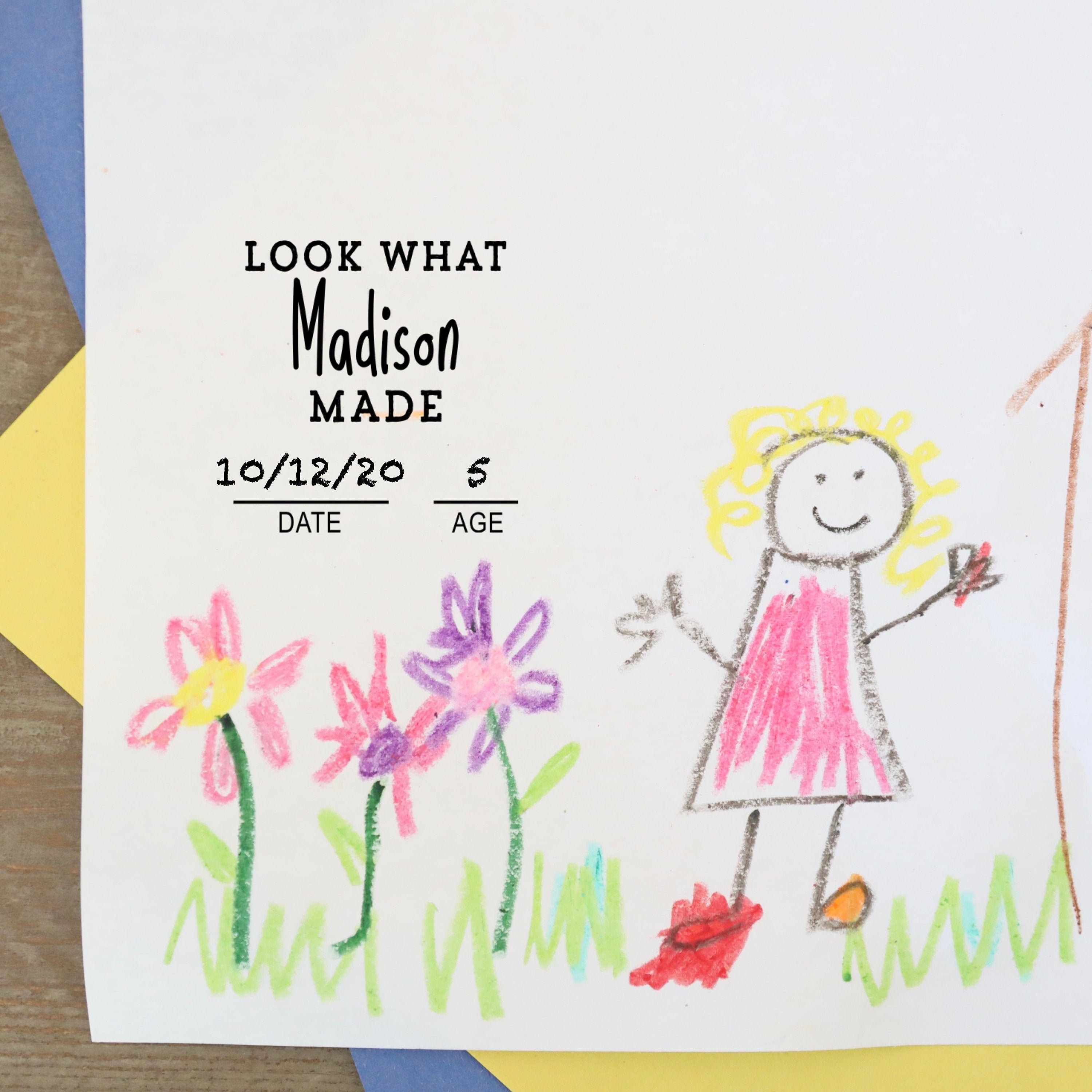 Personalized Artwork Stamp Kids Stamp School Stamp Kids - Etsy