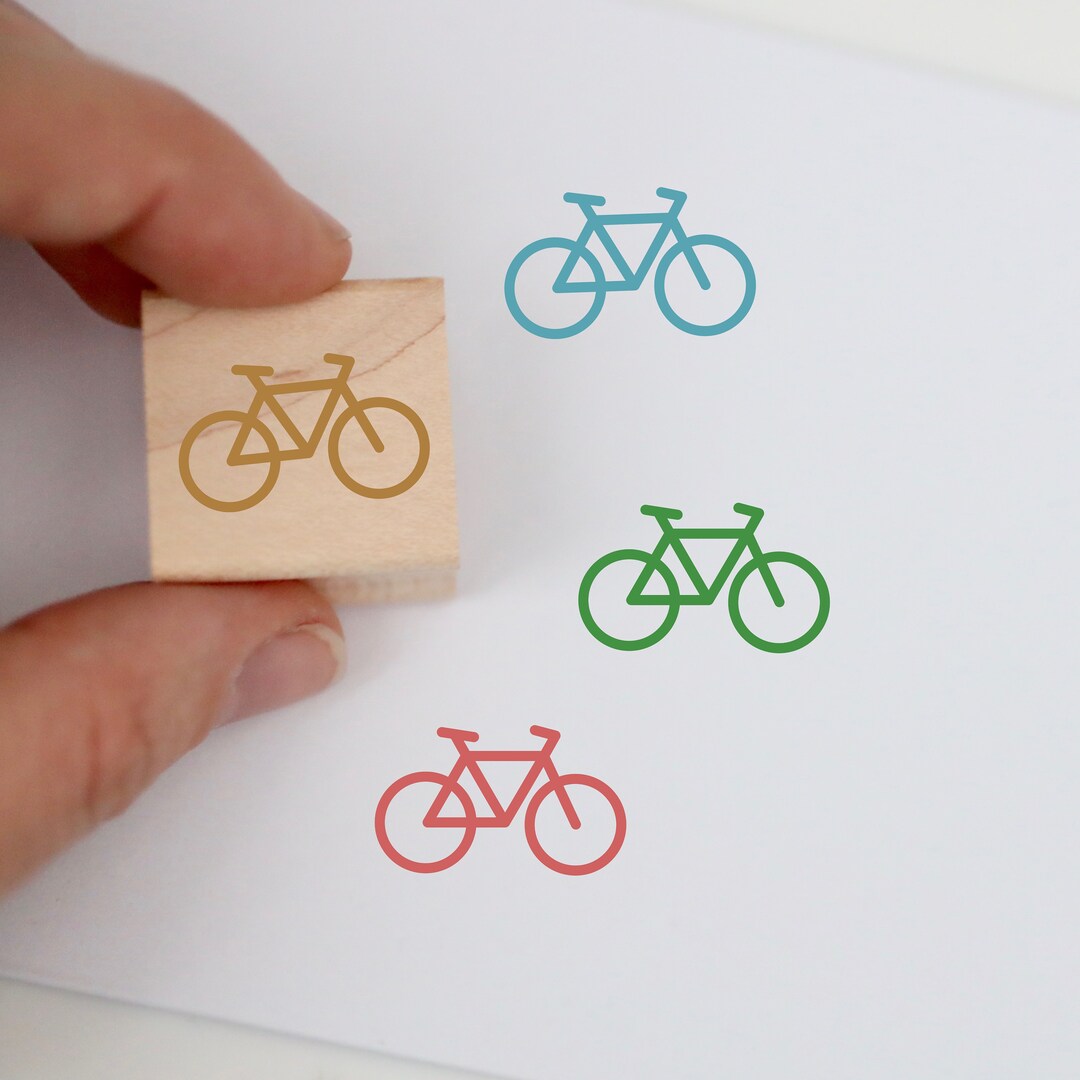 Bike Mini Rubber Stamp Bike Mini Stamp Tiny Stamp Mini Stamp Bike Stamp ...
