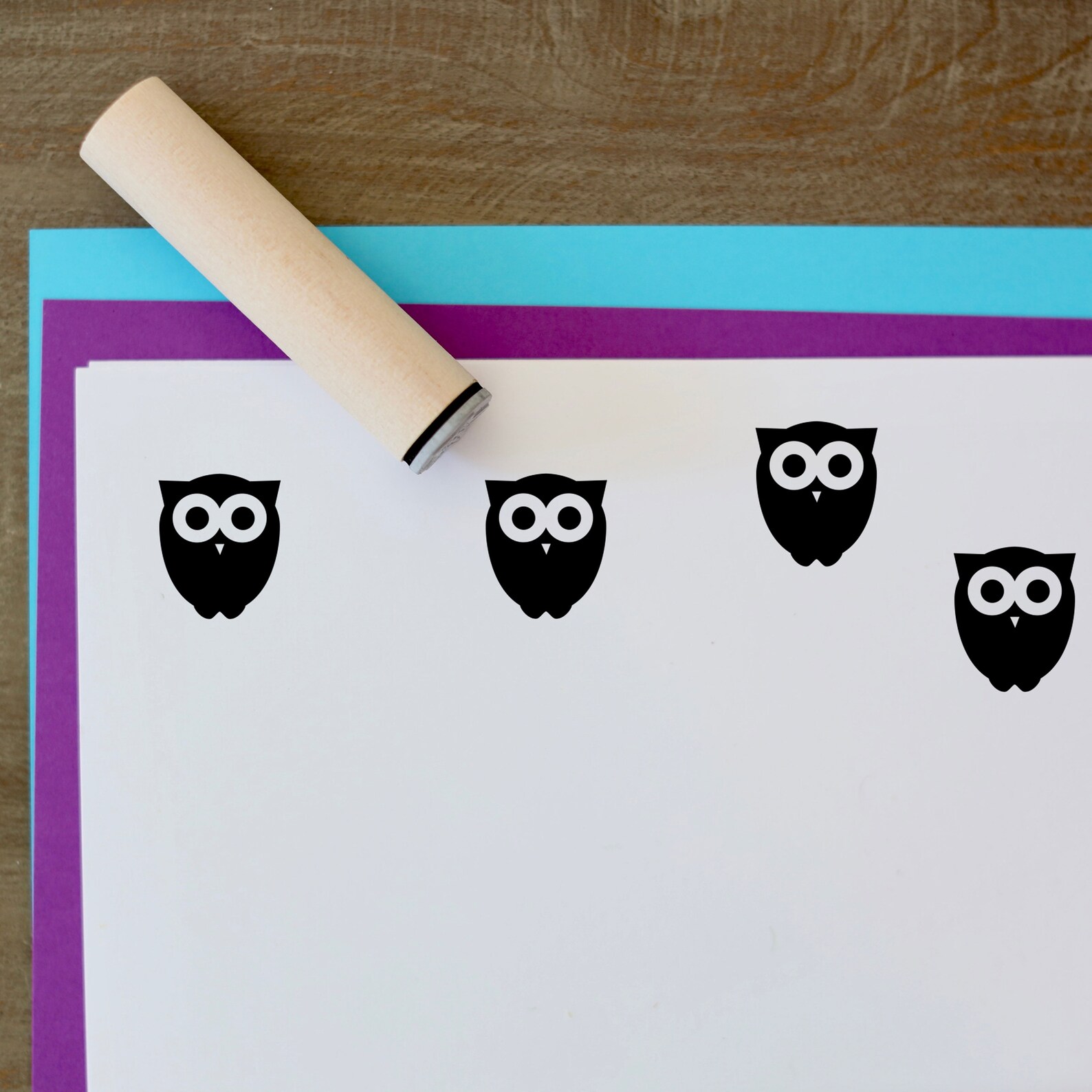 Owl Stamp L Owl Stamp L Kids Stamp Craft Stamp Craft | Etsy