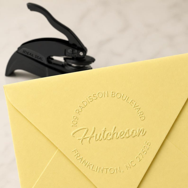 Custom Address Embosser – Personalized Return Address Stamp Seal for ...