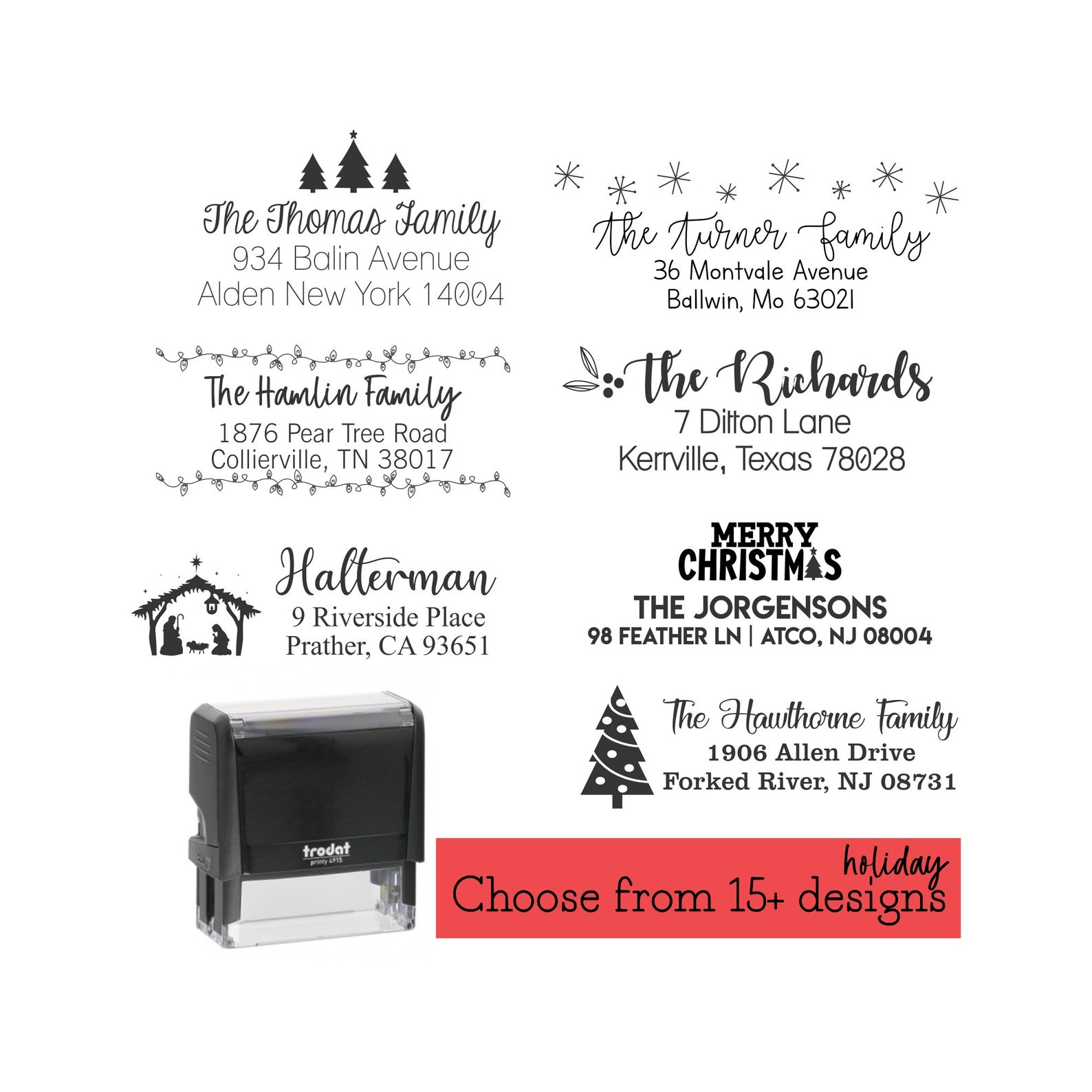 Personalized Return Address Stamp Self Inking Return Address - Etsy